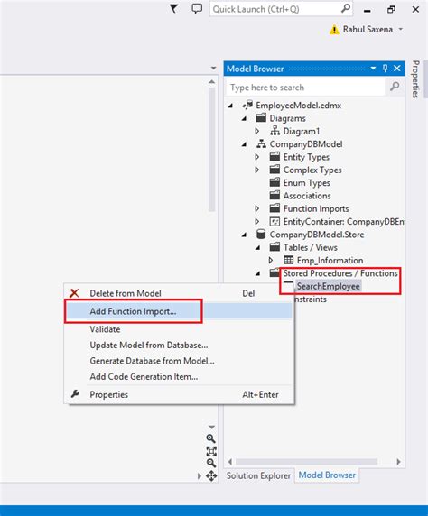 using stored procedure in entity framework mvc