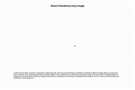 react cloudinary lazy image npm