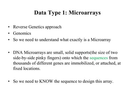 Introduction To Dna Microarrays Technology