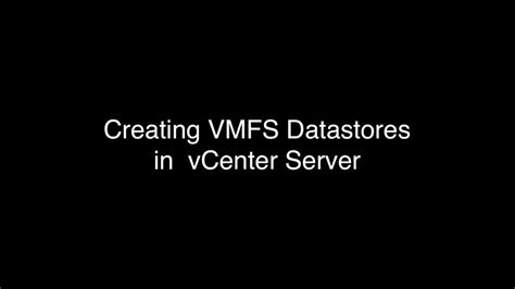 creating vmfs datastores in vsphere 6 5 youtube
