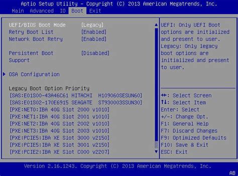 configure the boot device priority bios netra server x5 2