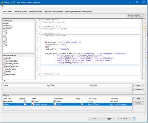 db insert using included names parameters knime analytics platform