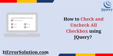 How To Check And Uncheck All Checkbox Using Jquery Iterrorsolution