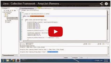 java ee java collection framework arraylist remove