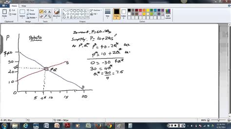 solving demand and supply equations for equilibrium price and quantity