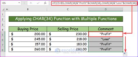 How To Use Char 34 Formula In Excel 2 Handy Examples