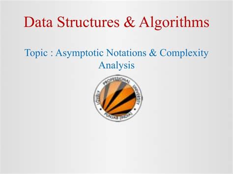 2 Asymptotic Notations And Complexity Analysis Pptx