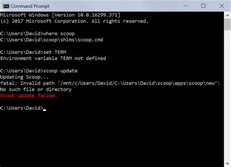 invalid path for `scoop new` when using cygwin s git instead of git for