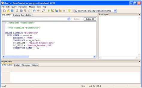 espoleando… crear base de datos con postgres
