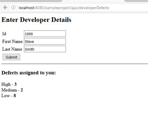 java spring mvc spring mvc ajax handling using jquery