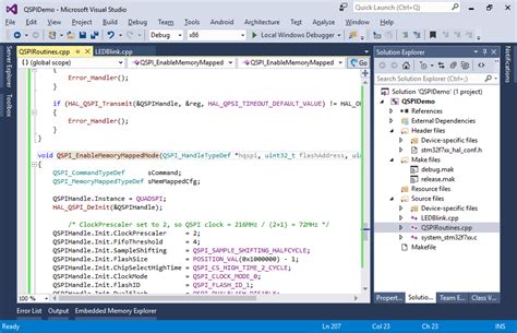 adding external memories to embedded projects visualgdb tutorials