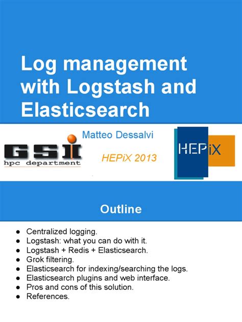 log management with logstash and elasticsearch database index