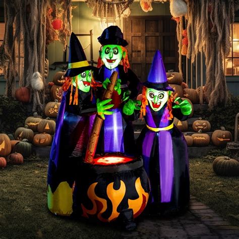 Free Shipping Syncfun 6 Ft Halloween Inflatable Outdoor Witches