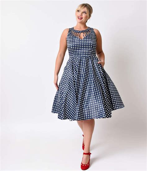 Plus Size Retro Dresses 50s 60s 70s 80s 90s Plus Size Retro