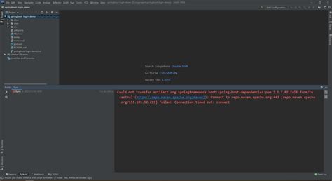 could not transfer artifact org springframework boot spring boot