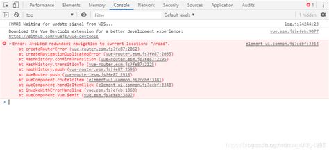 vue how to solve error avoided redundant navigation to current