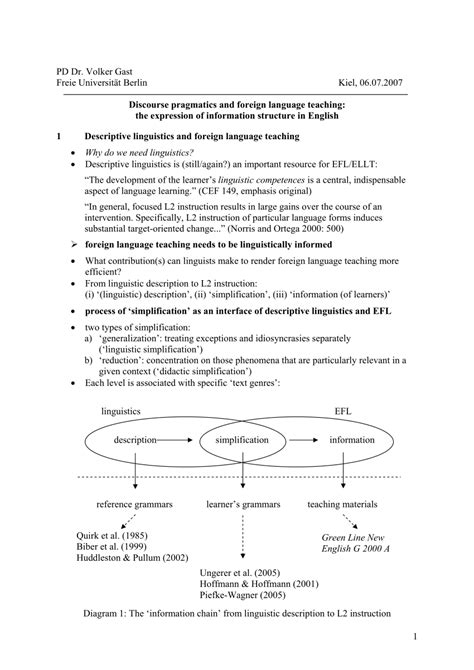 pdf discourse pragmatics and foreign language teaching the