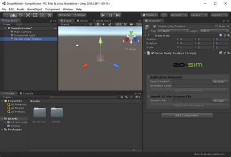 20 sim webhelp toolboxes unity toolbox importing 3d scenery