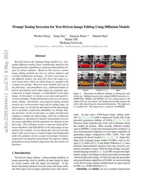 Prompt Tuning Inversion For Text Driven Image Editing Using Diffusion