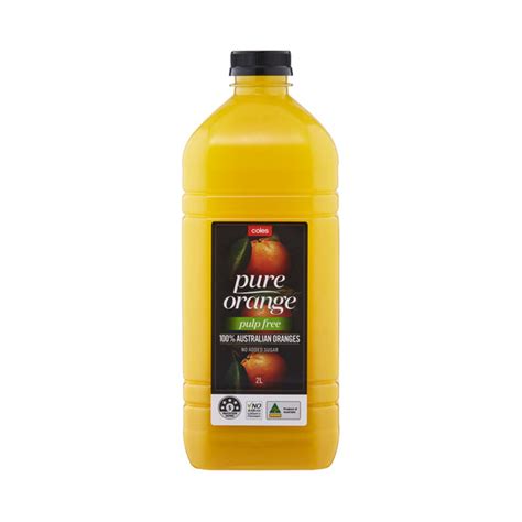 Calories In Coles Pulp Free Orange Juice Chilled Calcount