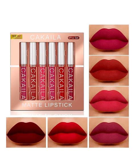 Karnar 6pcs Matte Liquid Lipstick Set Lip Stain Makeup 24 Hour Long