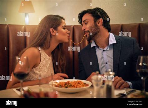 Nothing Inspires Romance Quite Like Italian Food Shot Of A Young