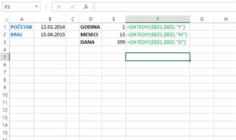 difference in dates excel kitchenette
