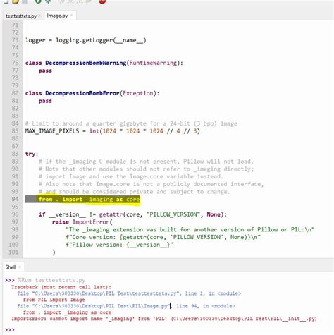 python library pillow cannot import name imaging from pil