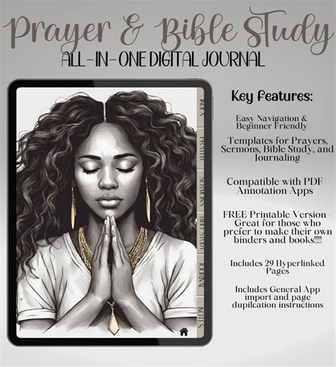 Prayer Journal Printable Prayer Journal Digital Bible Journaling