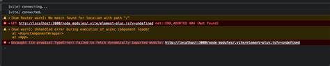 uncaught in promise typeerror failed to fetch dynamically imported