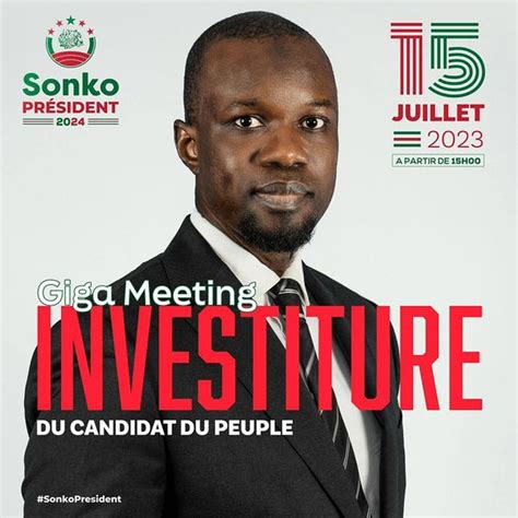 Sénégal Pastef Annonce Un Meeting Dinvestiture De Son Leader Sonko