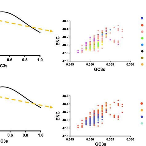 Enc Plots Showing The Relationship Between Enc Values And Gc3s Values