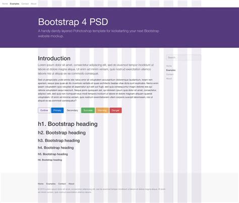 bootstrap 4 psd psd templates templates grid system