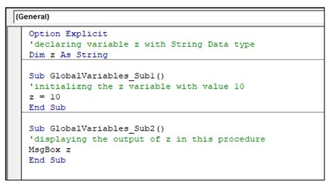 vba global variable