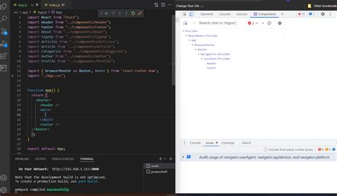 reactjs route does not render inside the router tag stack overflow