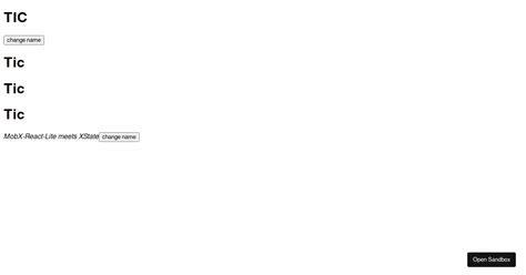 mobx react lite meets xstate codesandbox