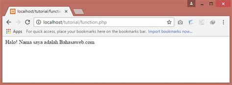 Membuat Function Pada Php Welcome