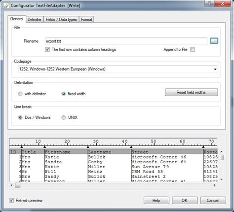 exporting a flat file report from ms sql server