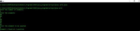 java program to search for an element from a given array codedost