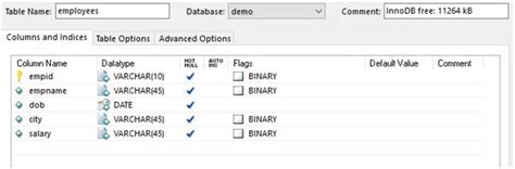how to create a table using jdbc in java includehelp
