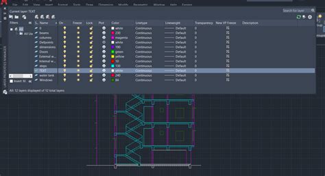 creating a layout section and elevation with dimensions using autocad