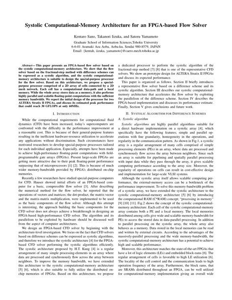 Pdf Systolic Computational Memory Architecture For An Fpga Based Flow