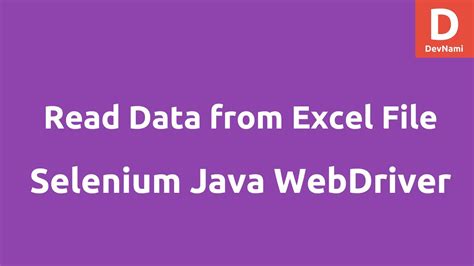 read data from excel file selenium java youtube