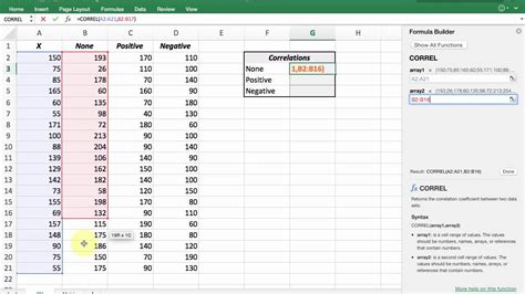interpreting correlation in excel how to calculate
