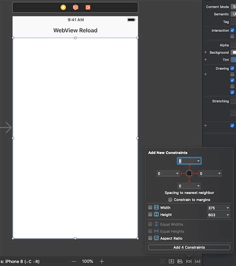 how to reload an wkwebview in ios using refreshcontrol