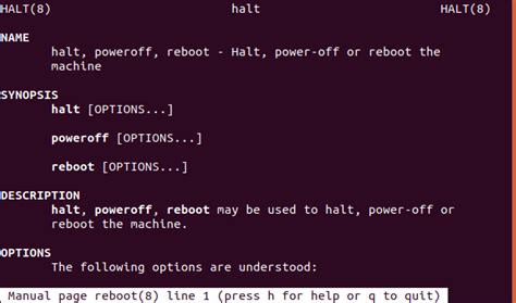 how to reboot or shut down linux using the command line