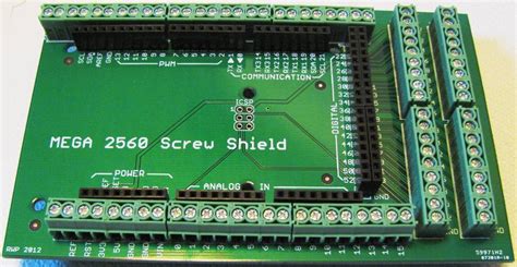 Arduino Due Mega Screw Shield With Tft Connector And Rtc