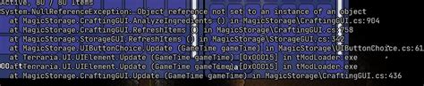 tmodloader getting system nullreferenceexception