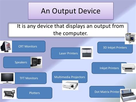 What Is Output Device Types Of Output Device Output D