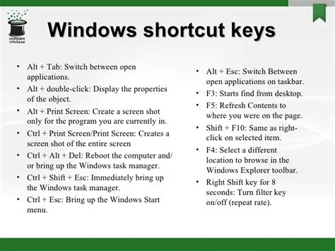 Microsoft Windows 7 Shortcut Keys